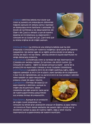 Platos tipicos de pasto nariño | DOCX