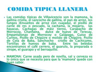 Platos y comidas tradicionales de la region llanera | PDF