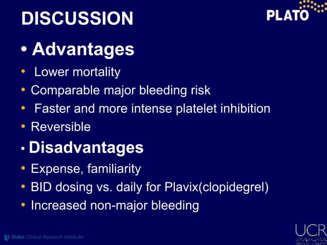 Plato trial | PPTX | Heart and Cardiovascular Diseases | Diseases and ...