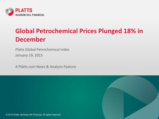 Platts Global Petrochemical Index | PDF