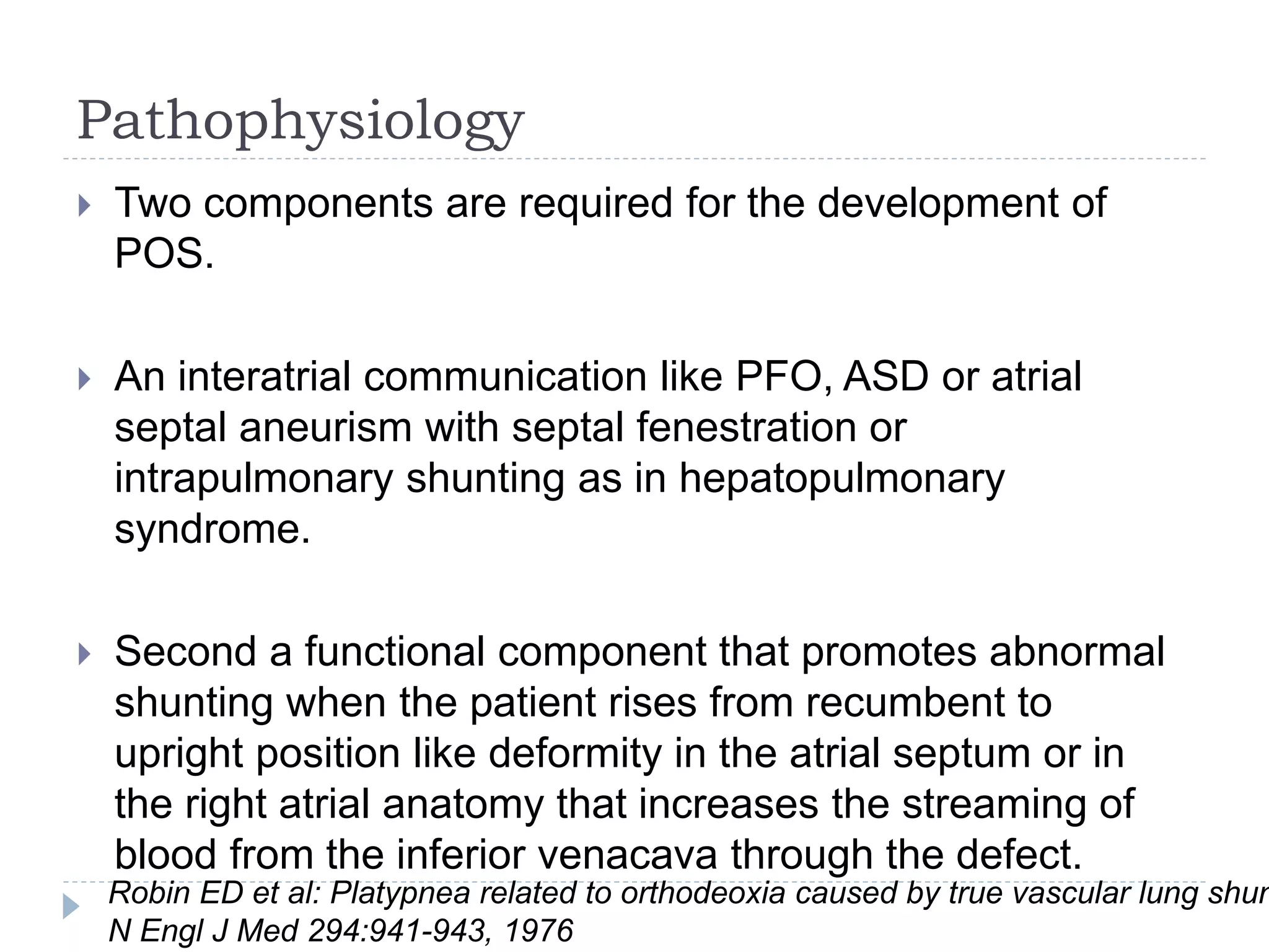 Platypnoea orthopnoea syndrome | PPTX