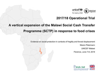 A Vertical Expansion of the Malawi Social Cash Transfer Programme in response to food crises | PDF