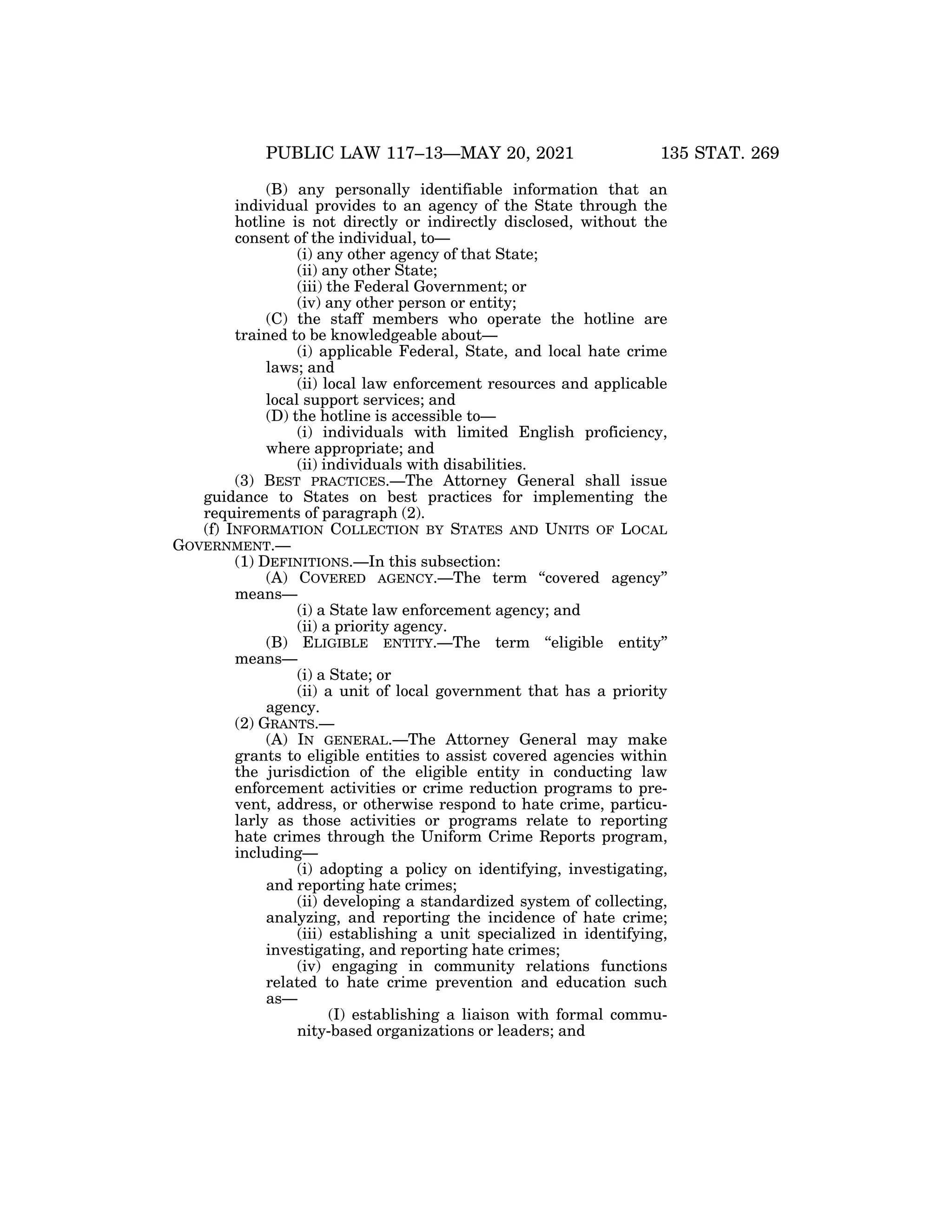 COVID-19 Hate Crimes Act | PDF