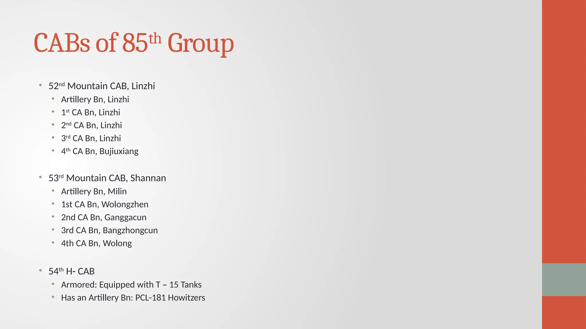 PLA Transformation from Theatre Command Mode to Combined Armed Brigades ...