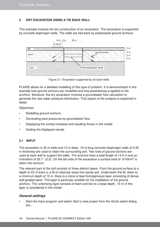 Plaxis 2d tutorial manual | PDF