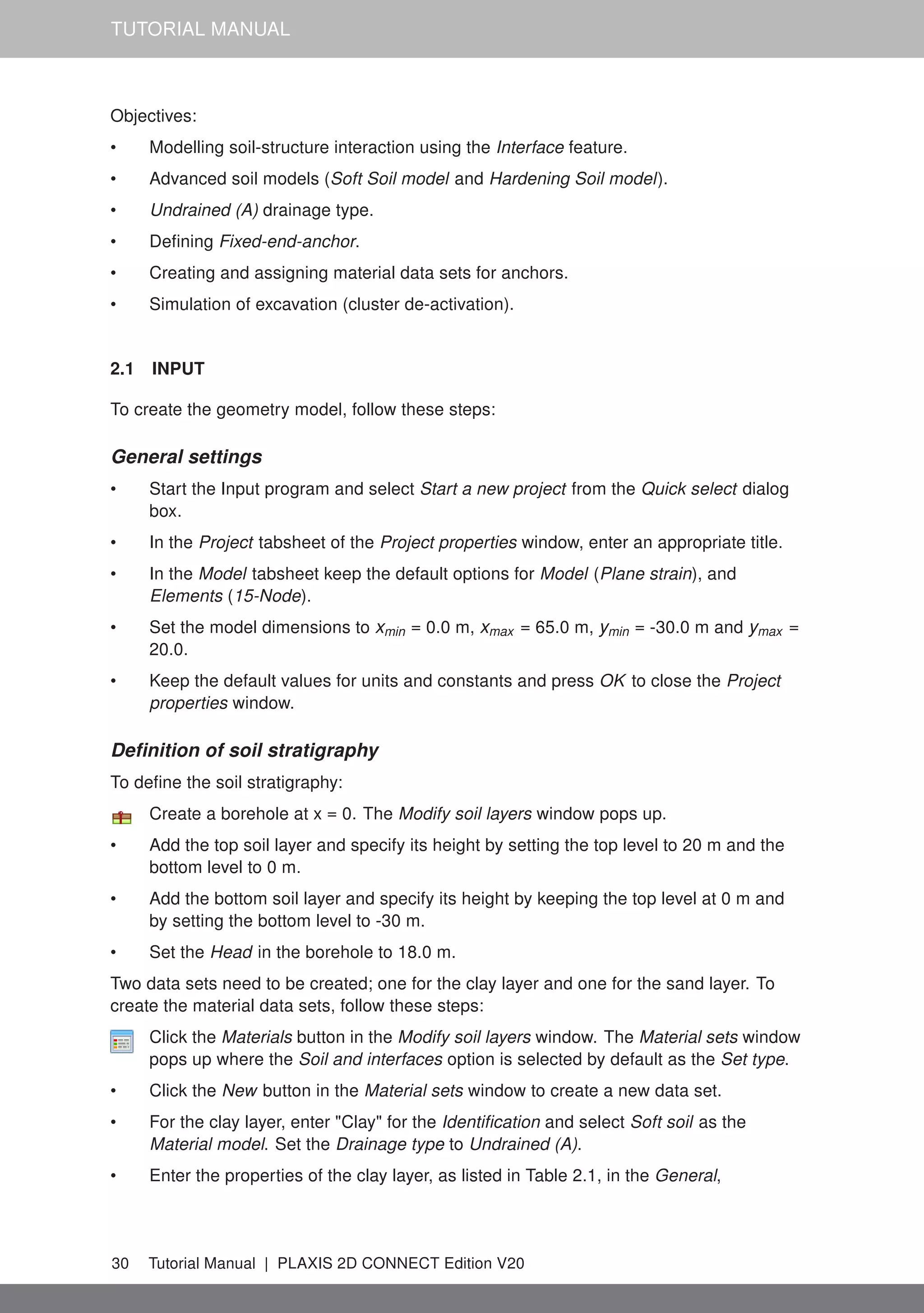 Plaxis 2 d tutorial | PDF
