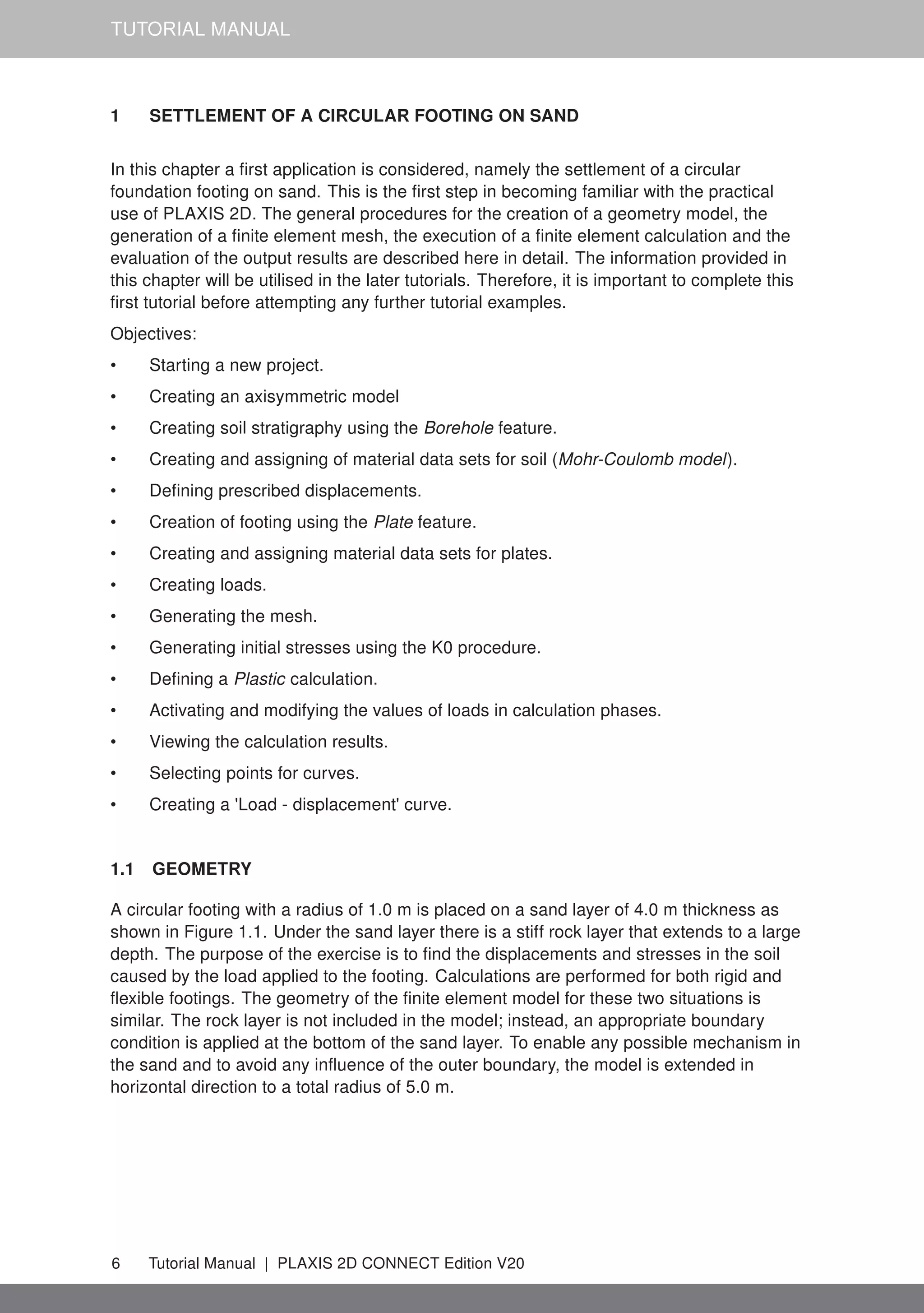 Plaxis 2 d tutorial | PDF