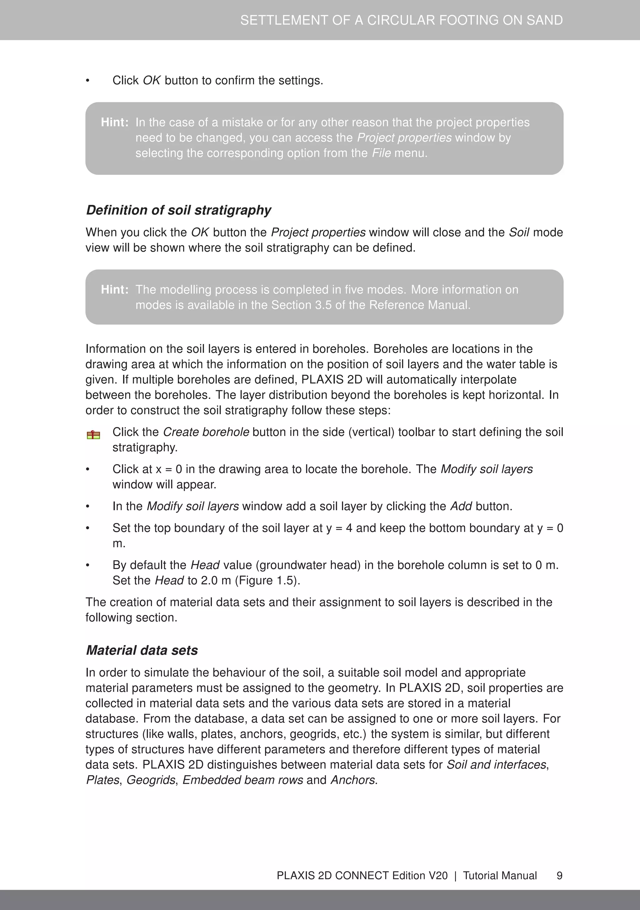 Plaxis 2 d tutorial | PDF