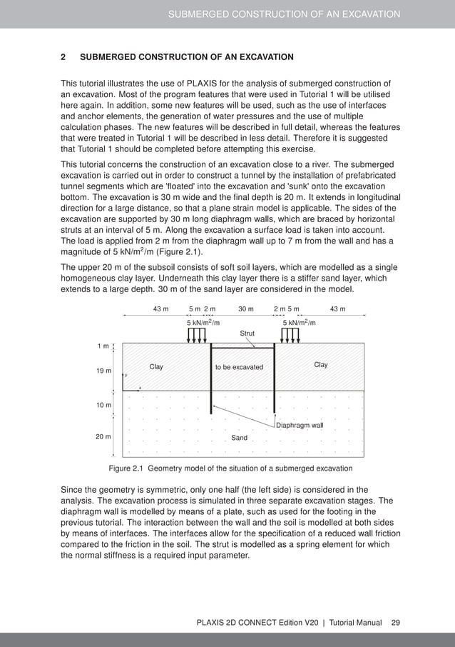 Plaxis 2 d tutorial | PDF