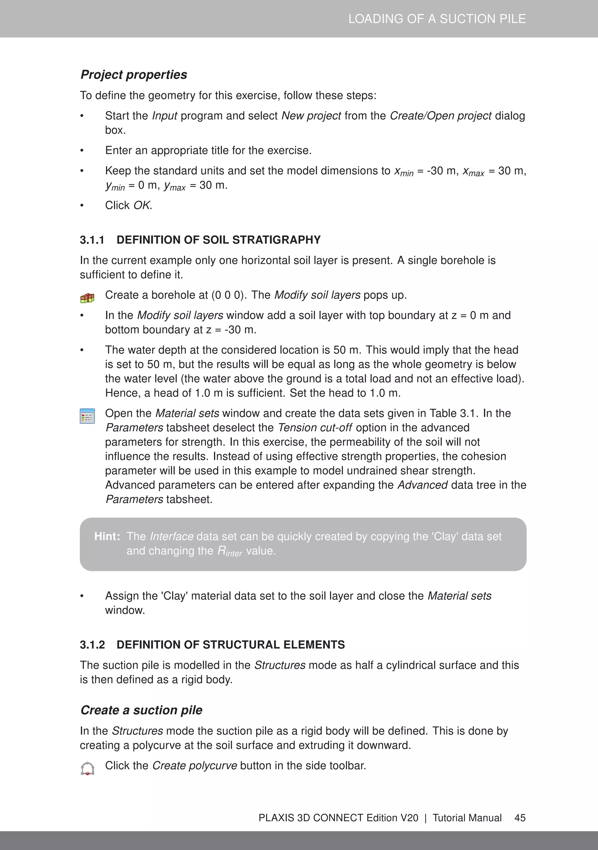 Plaxis 3d tutorial manual | PDF
