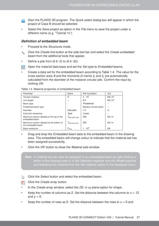 Plaxis 3d tutorial manual | PDF
