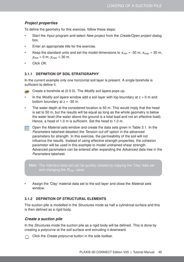 Plaxis 3d tutorial manual | PDF