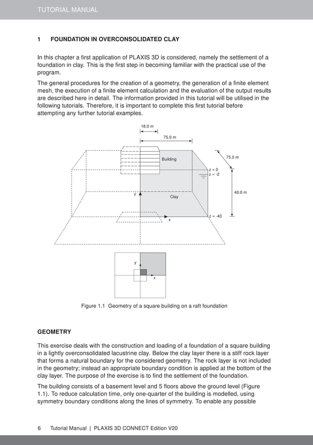 Plaxis 3d tutorial manual | PDF