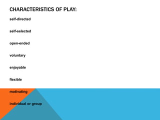Play and Learning (Developmental Psychology | PPTX