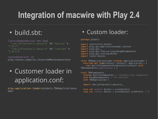 Compile time dependency injection in Play 2.4 with macwire | PDF | Programming Languages | Computing