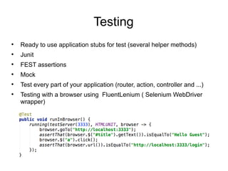 Web application development using Play Framework (with Java) | PPT