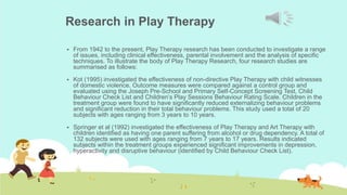 Play Therapy Presentation Clinical Psychology | PPTX