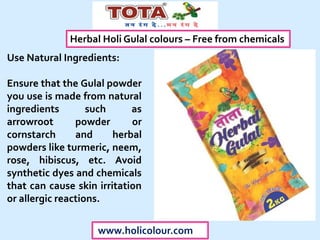play a safe and eco-friendly Holi with herbal Gulal powder.pdf
