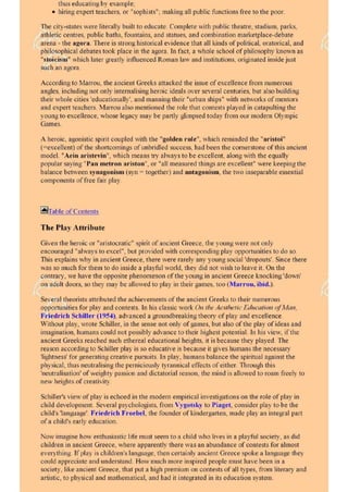 Play As An Integral Part Of Learning | PDF