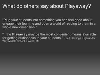 Playaway digital_tutorial_2 | PPT