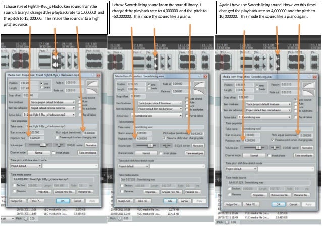 Playback rate and pitch