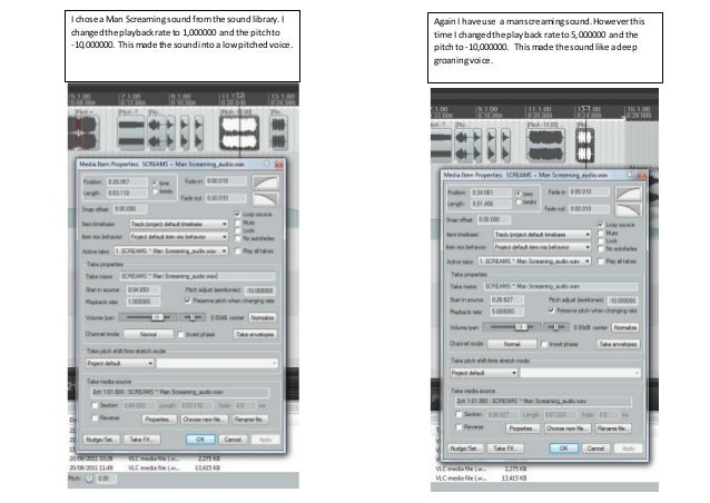Playback rate and pitch