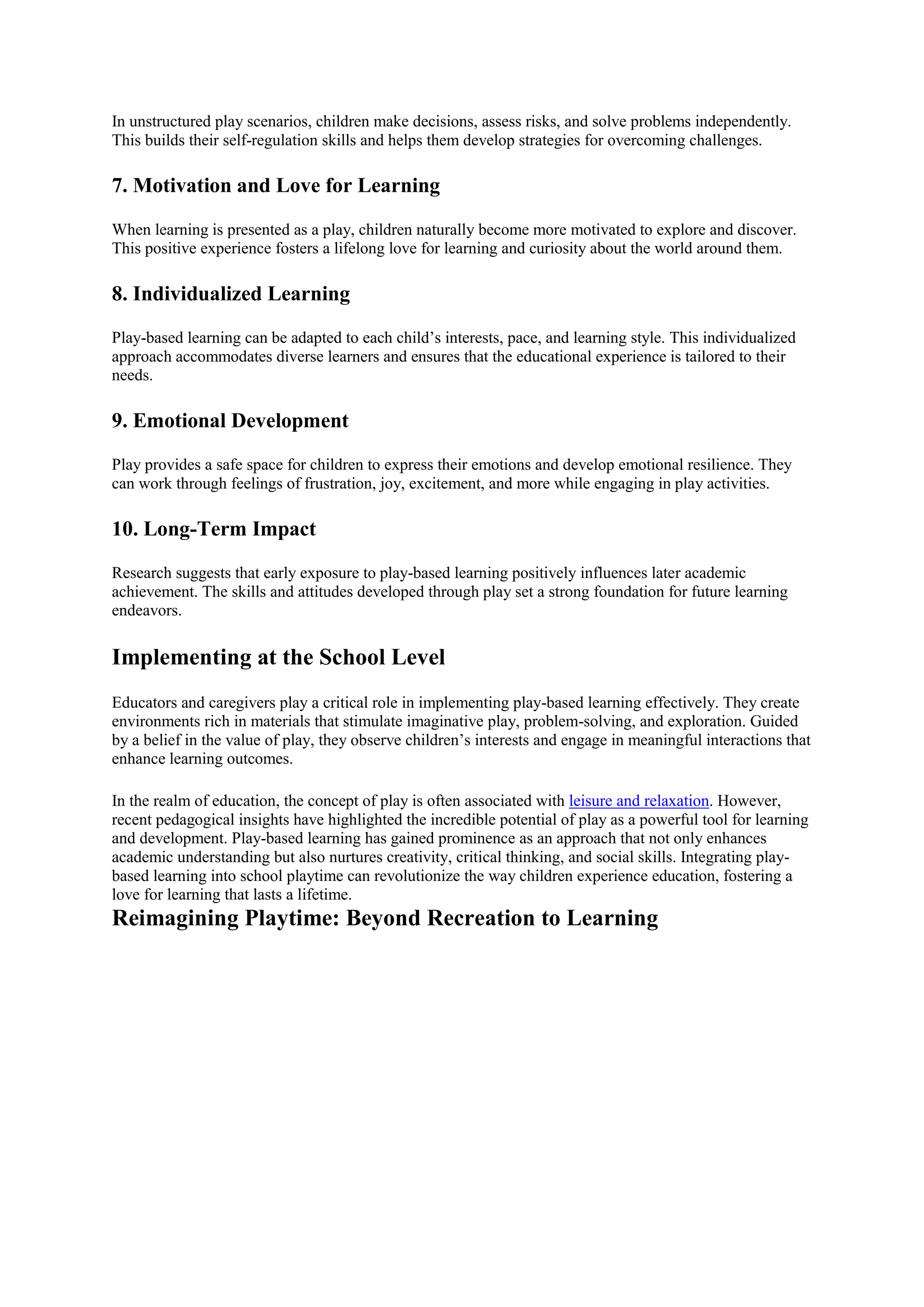 Why Play-based Learning Is A Powerful Activity? 10 Best Reasons ...