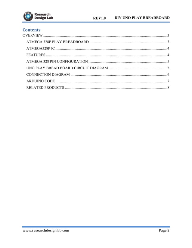 DIY UNO Play Breadboard ATMEGA328P with FT232 Breakout Board | PDF