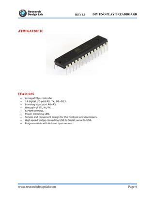 DIY UNO Play Breadboard ATMEGA328P with FT232 Breakout Board | PDF