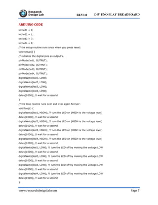DIY UNO Play Breadboard ATMEGA328P with FT232 Breakout Board | PDF