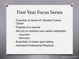 Develop Your Professional Playbook | PPTX