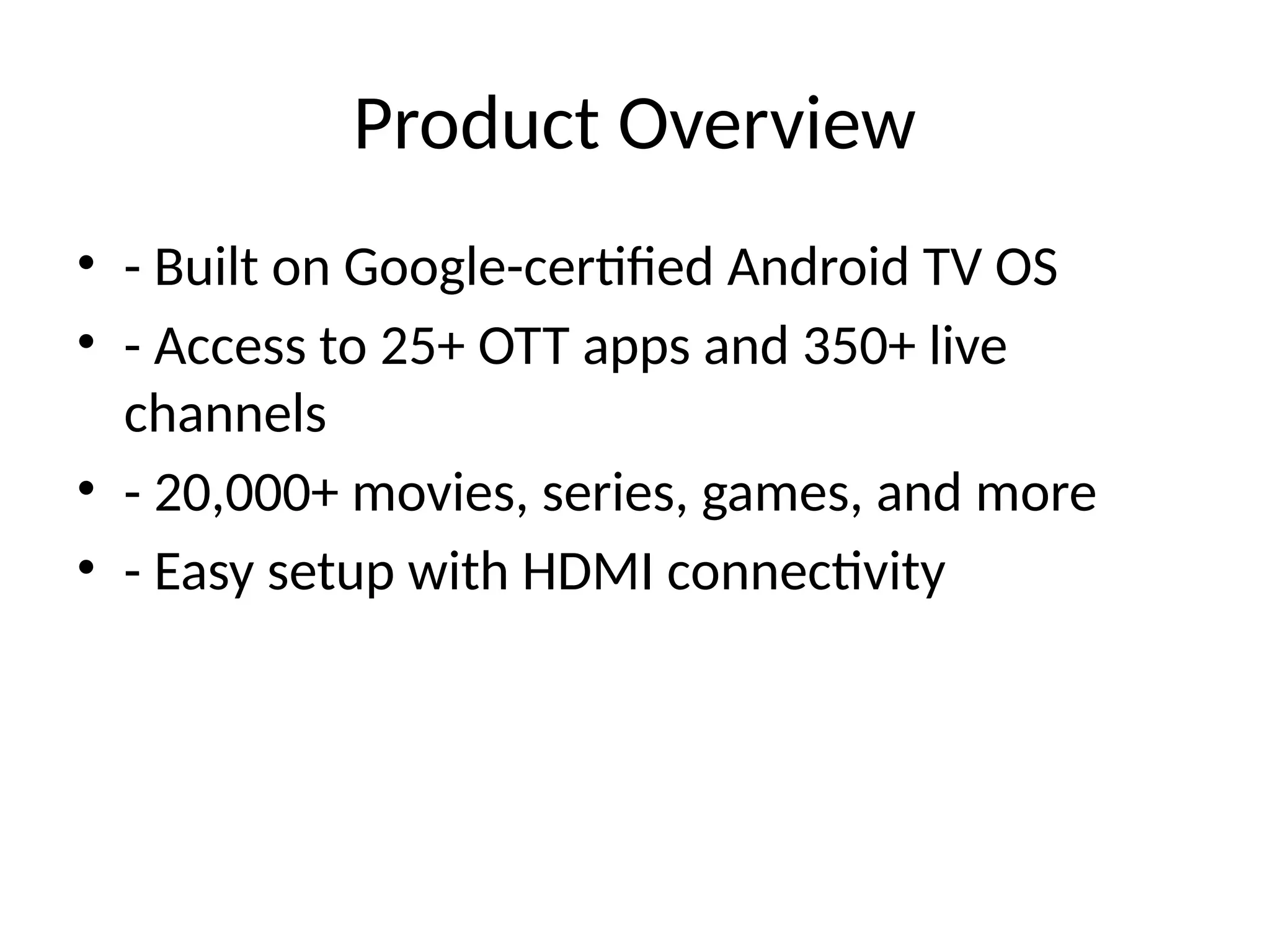 The detailed product s for Playboxtv One | PPTX