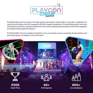 PLAYCON 2023 - Post Event Report Presentation | PDF