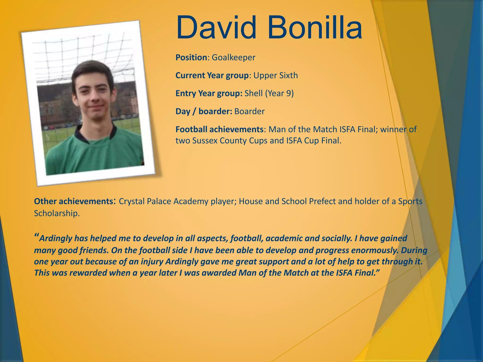 Football player profiles | PPT