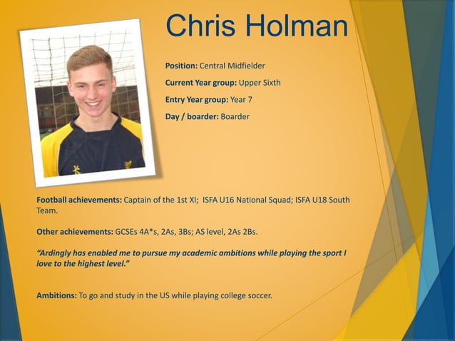 Football player profiles | PPT
