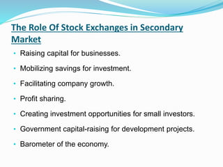 Players and instruments in secondary market | PPTX