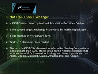 Top Players in stock market | PPTX