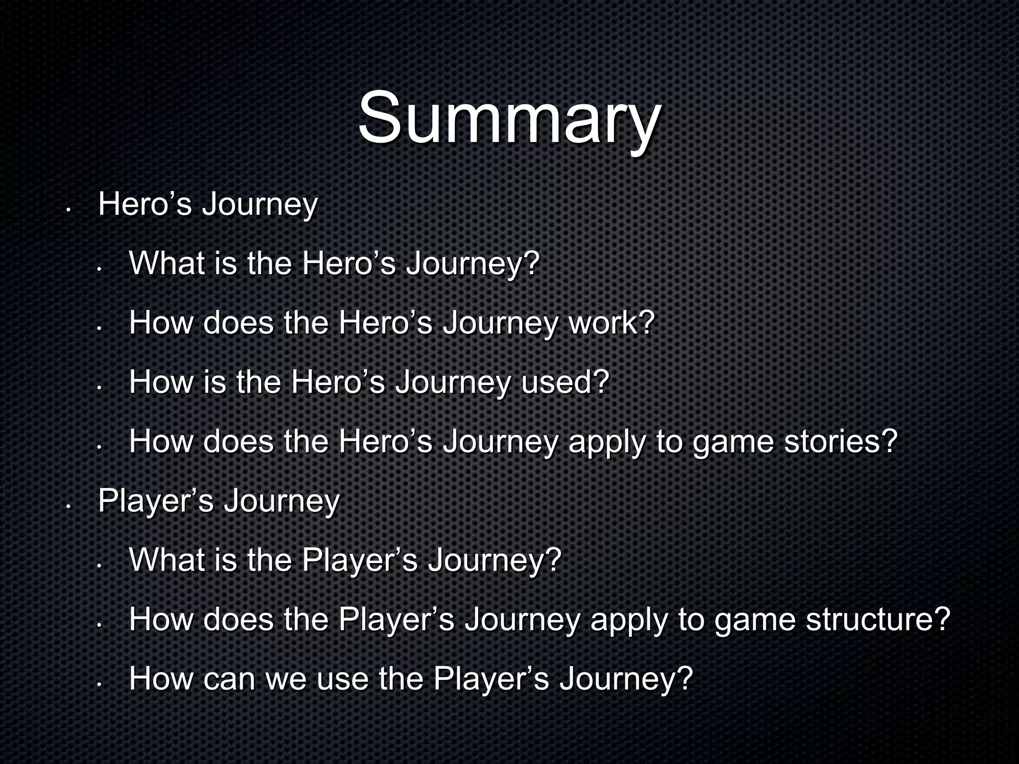 GAME 3400 - Player's Journey | PPTX