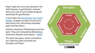 Gamification Player / User Types HEXAD | PPTX