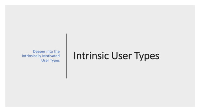 Gamification Player / User Types HEXAD | PPTX