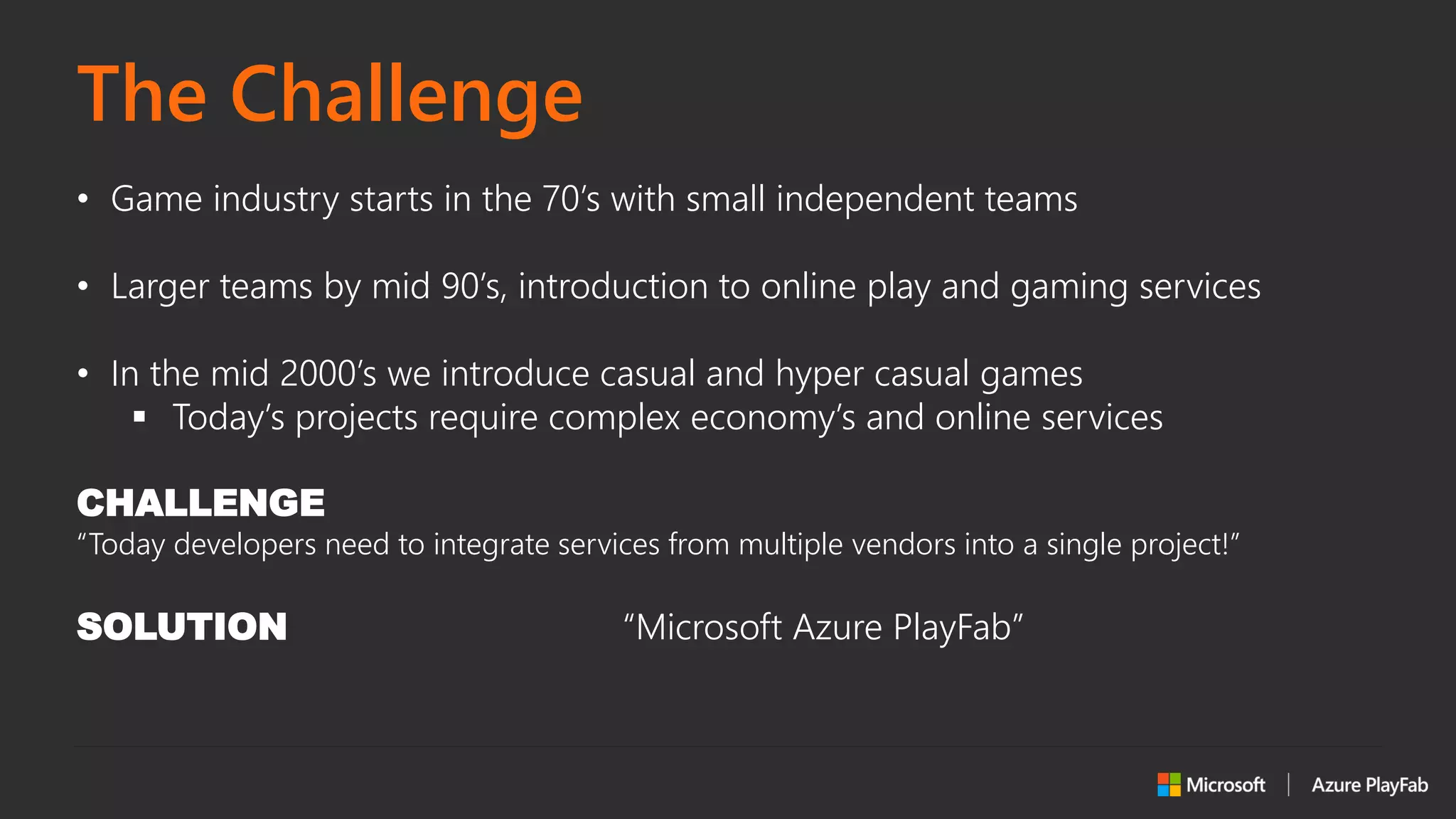 PlayFab and unity gdc2019 | PPT