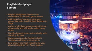 PlayFab multiplayer_party | PDF