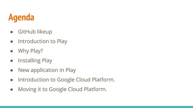 Play framework And Google Cloud Platform GCP. | PPT