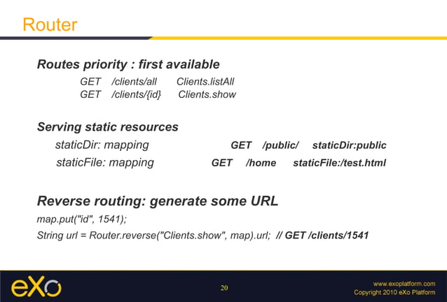 eXo Platform SEA - Play Framework Introduction | PPT
