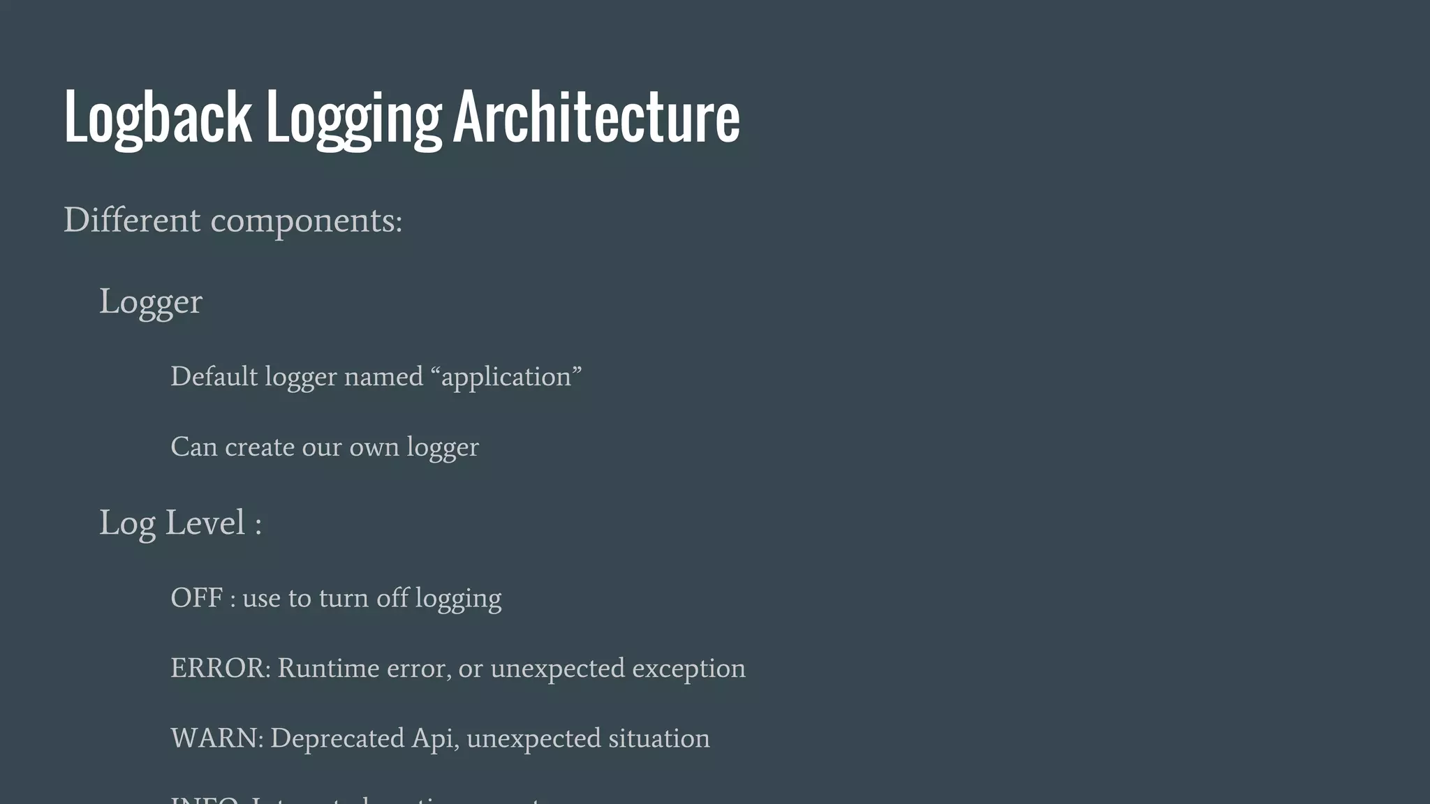 Play Framework Logging | PPTX | Programming Languages | Computing