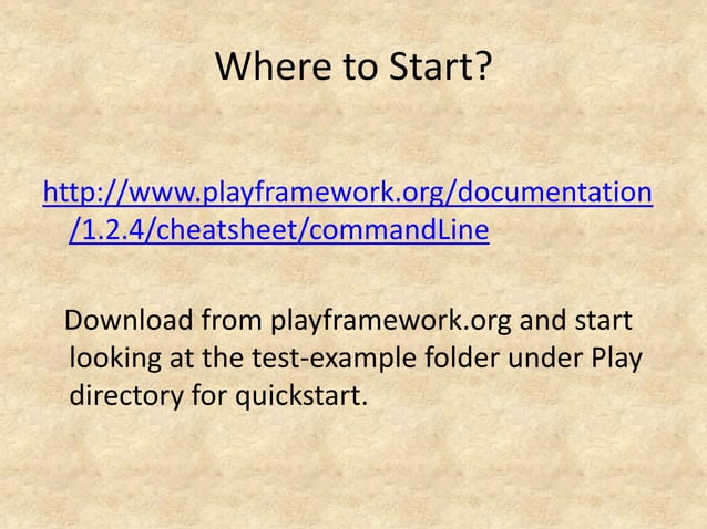 Modern Web Framework : Play framework | PPT
