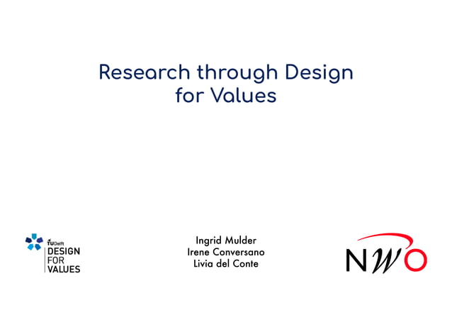 Research Through Design for Values | PPT