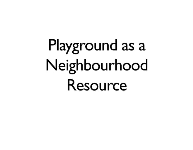 Playground | PDF