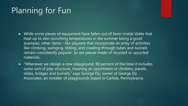 Playground Equipments: All You Need to Know | PPTX