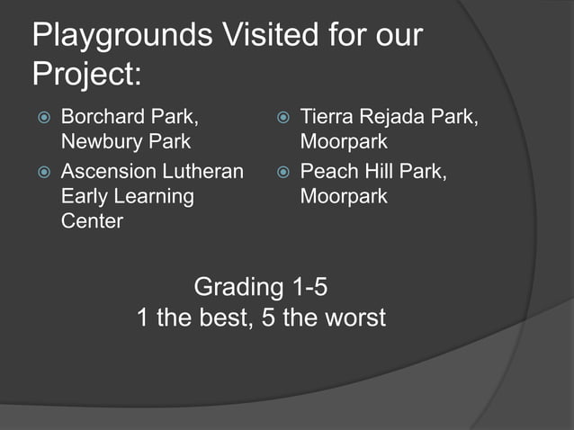 Playground powerpoint | PPTX | Daycare and Pre-School | Parenting